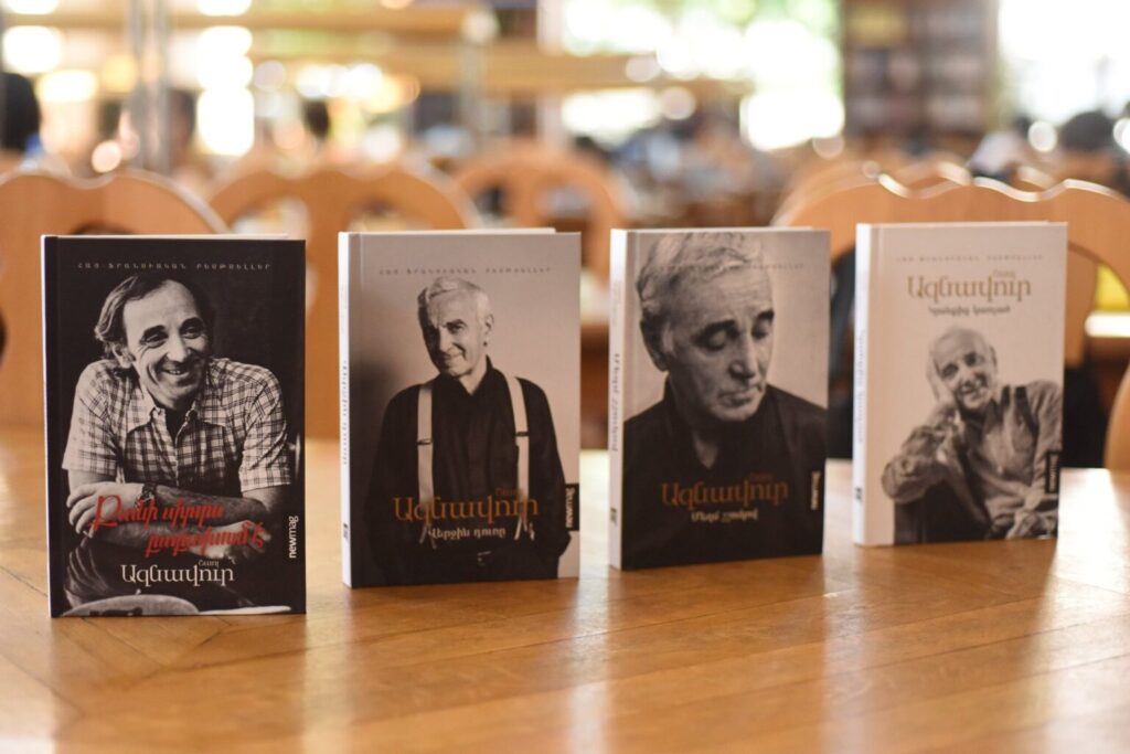 Armenian translations of four autobiographic books by Charles Aznavour ...